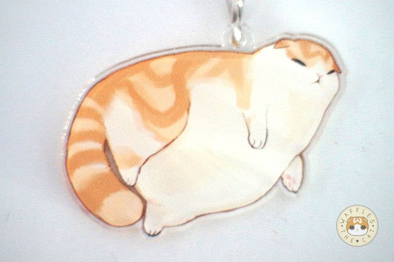 Waffles Acrylic Charm - Blorp | Orange Cat Keychain – Waffles the Cat