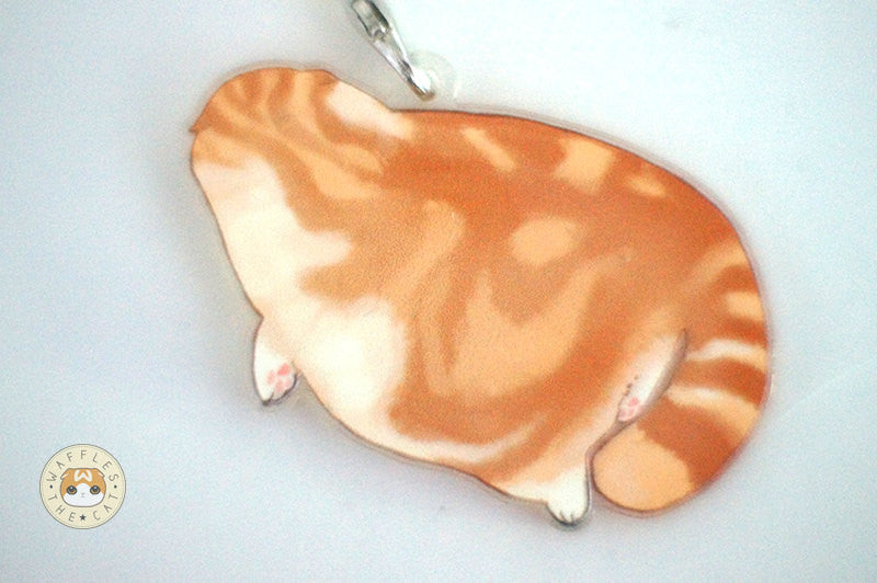 Waffles Acrylic Charm - Blorp | Orange Cat Keychain – Waffles the Cat