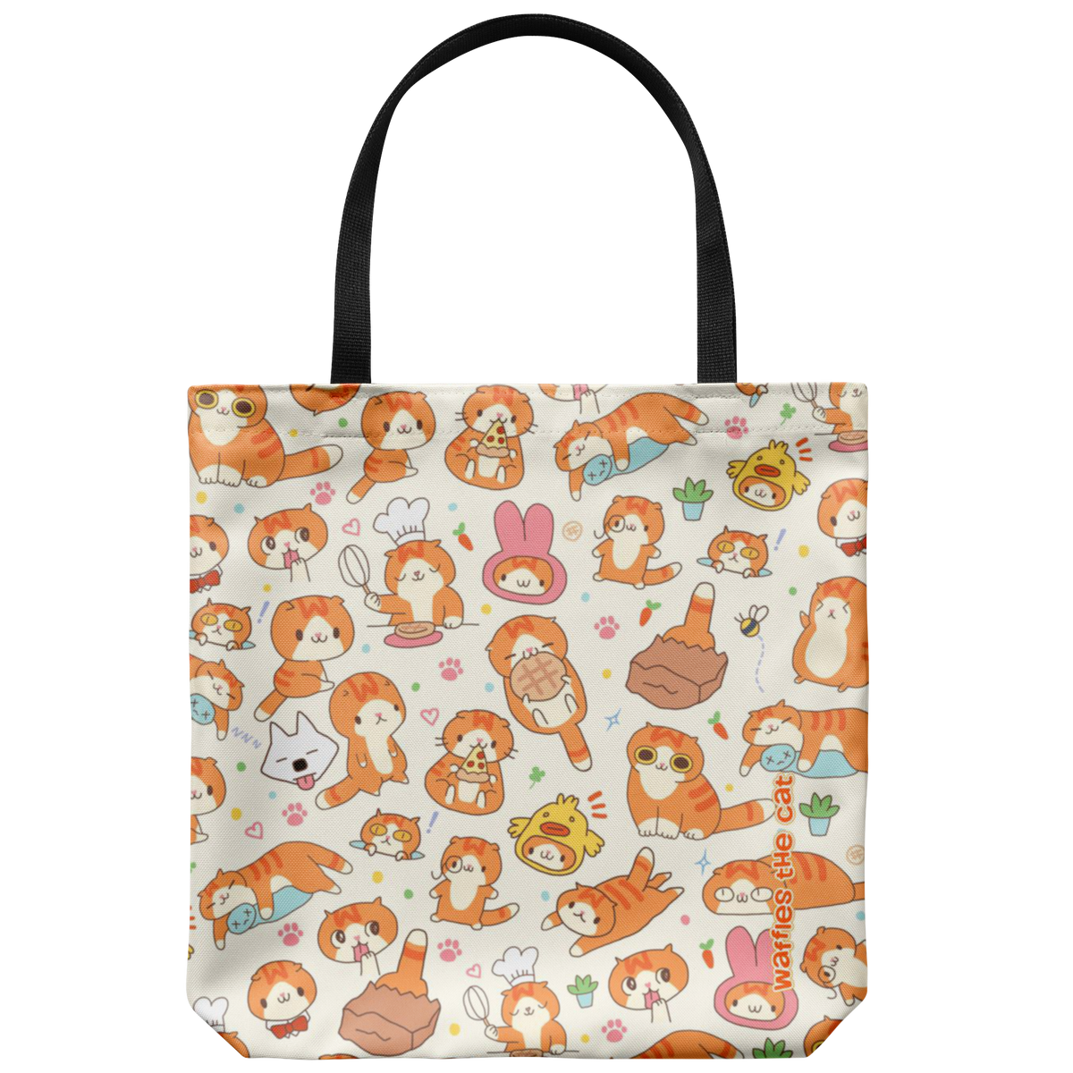 Cute Waffles Tote Bag – Waffles the Cat